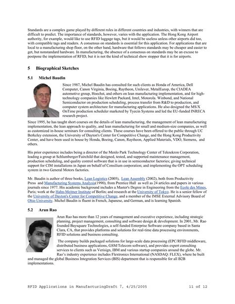 Rfid Applications In Manufacturing Draft 7 Pdf