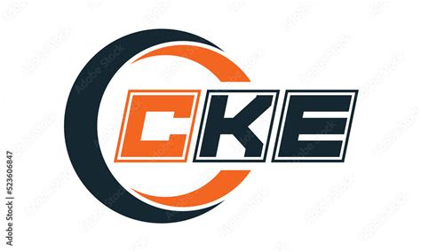 Cke Three Letter Circle Logo Design Custom Font Logo Vector Template Abstract Logo Word