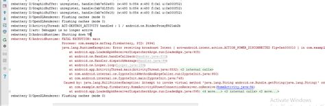 Android Error Receiving Broadcast Intent Actionpowerdisconnected Stack Overflow
