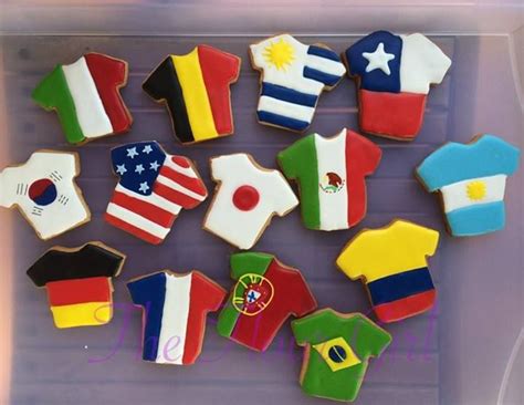 Just In Time For The World Cup Soccer Jersey Flag Cookies