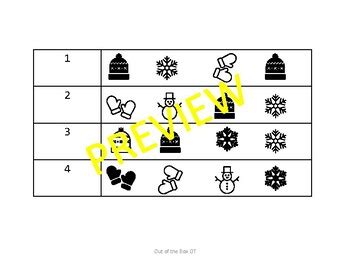 Visual Memory Winter Game Activity Visual Perceptual Skills Middle Babe