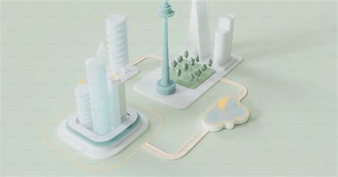 서로 연결된 건물과 자동차가 있는 양식화된 도시 풍경입니다 사진 Unsplash의 도시 이미지