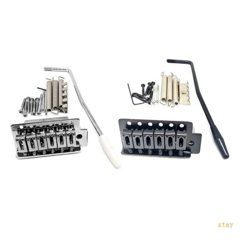 Stay 6 Strings กีตาร์สะพาน Tailpiece สําหรับกีตาร์ไฟฟ้ามาตรฐาน Tremolo Bridge ชุดเครื่องดนตรี