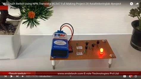 Touch Switch Using NPN Transistor BC Mechanical Engineering Final Year Project At