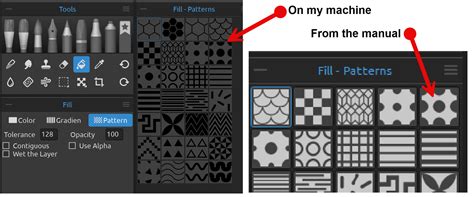 Fill Pattern Tool Options Support Topics Rebelle 7 Iss