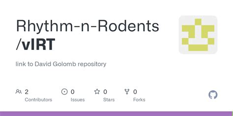 Github Rhythm N Rodents Virt Link To David Golomb Repository