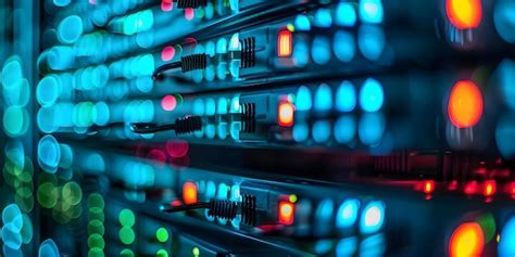 Premium Photo Data Center With Modern Web Servers For Cloud Computing And Big Data Storage