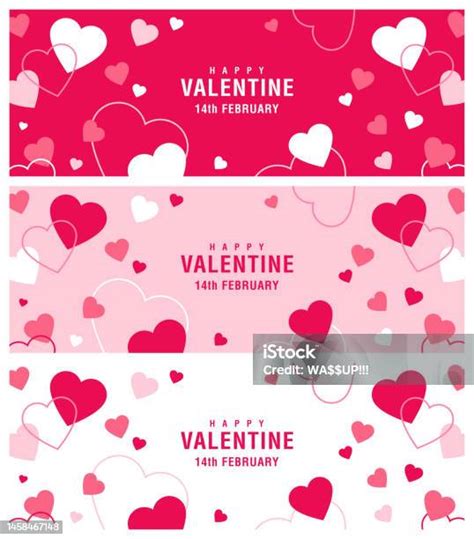 해피 발렌타인 데이와 화이트 데이 세일 배너 현실적인 하트 모양의 빨간색 분홍색 및 흰색 풍선으로 만든 테두리 프레임이 있는 휴일 배경 가로 포스터 인사말 카드 웹 사이트