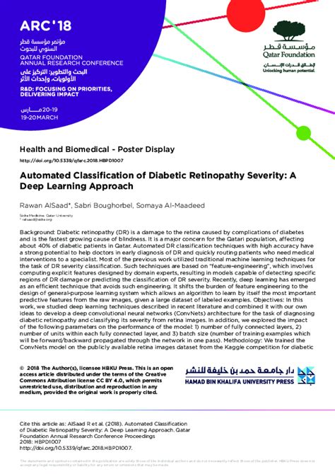 Pdf Automated Classification Of Diabetic Retinopathy Severity A Deep Learning Approach