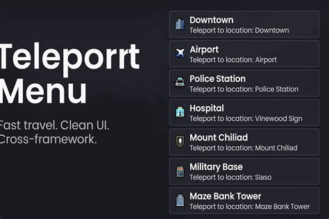 Advanced Teleport Menu Qb Core And Esx Fivem Releases Cfx Re Community
