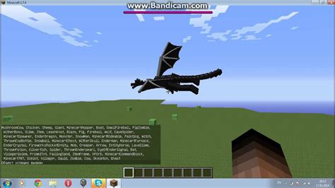 Как создать Дракона и Зомби Гиганта В майнкрафте 1 7 4 Youtube