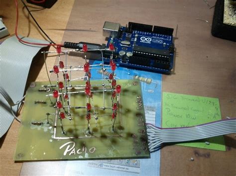3x3x3 Led Cube Home Made Pcb Arduino