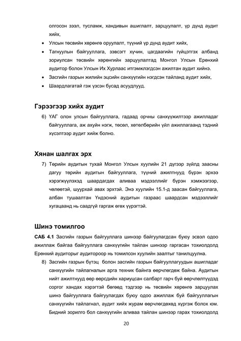 ҮАГ Санхүүгийн тайлангийн аудитын гарын авлага Doc