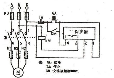 电机保护器接线图 电机热保护器接线图 电机保护器接线实物图 大山谷图库