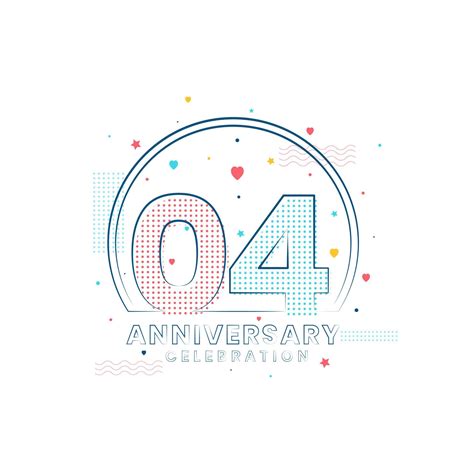 4 Years Anniversary Celebration Modern 4 Anniversary Design 9955927