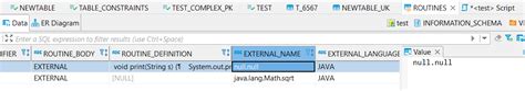 incorrect value in information schema routines external name column · issue 3441 · h2database