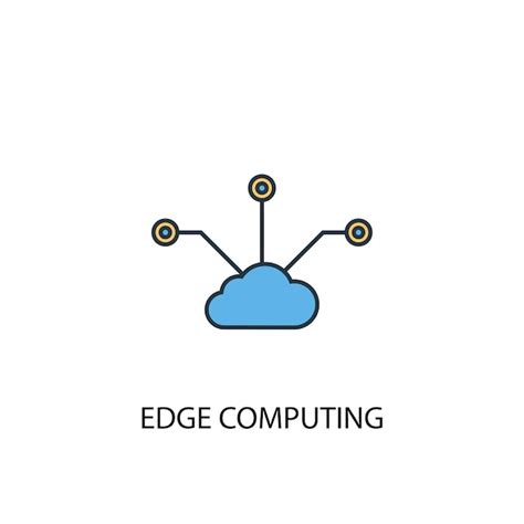 Premium Vector Edge Computing Concept 2 Colored Line Icon Simple Yellow And Blue Element