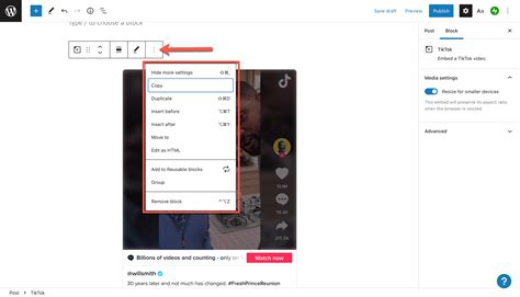 How To Use The WordPress TikTok Embed Block