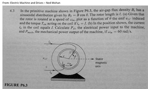 Solved From Electric Machine And Drives Ned Mohan In The