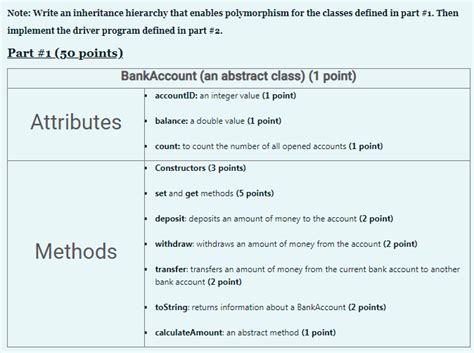 Solved Note Write An Inheritance Hierarchy That Enables Chegg