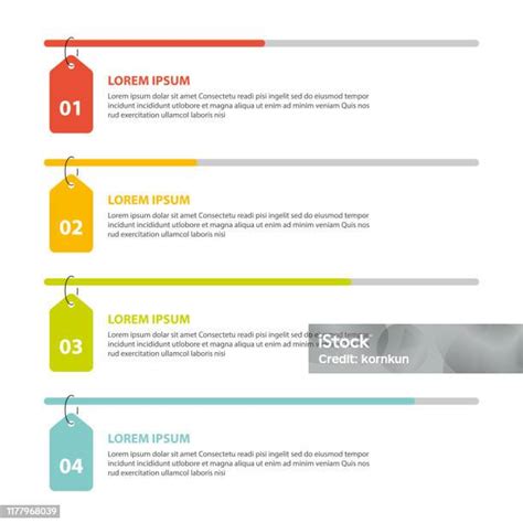 인포그래픽 디자인 4단계 인포그래픽 비즈니스 컨셉 플로우 차트 프레젠테이션 개념에 대한 스톡 벡터 아트 및 기타 이미지 개념 개념과 주제 그래프 Istock