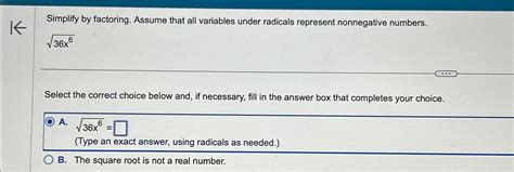 Solved Simplify By Factoring Assume That All Variables