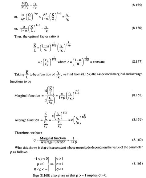 The Ces Production Of A Firm With Equation