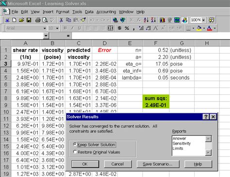 Using Solver In Excel