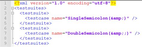 Html Entity In The Name Of The Testcase Became If Is Followed By A