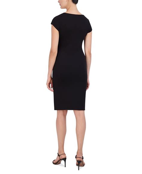 Bcbg New York Womens Ponté Knit Cap Sleeve Sheath Dress Macys
