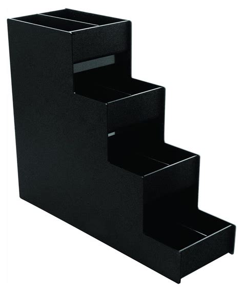 Vertiflex Grade Narrow Condiment Organizer 8 Compartments 6 X 19 X 15 88 Black