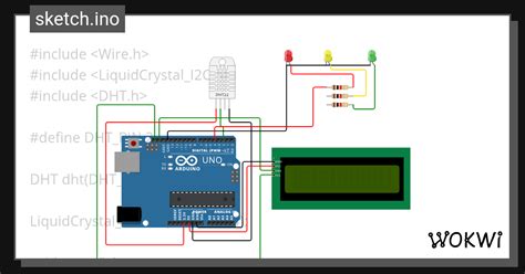Dht22 Lcd I2c Risna 2 Lampu Wokwi Esp32 Stm32 Arduino Simulator