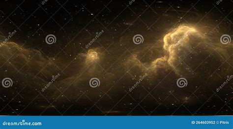 360 Degree Full Sphere Panoramic Deep Outer Space Background With Giant Nebula Equirectangular