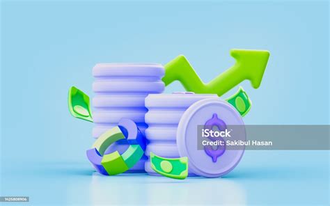 판매 이익을위한 업 화살표 기호 3d 렌더링 개념이있는 달러 노트 동전 그래프에 대한 스톡 사진 및 기타 이미지 그래프 휴대전화 3차원 형태 Istock