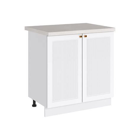 Шкаф нижний с 2 створками Кухня Моцарт 800 мм Белый Айленд купить в Пензе в интернет