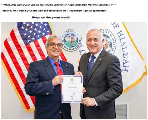 Juan Carballo On Linkedin It Is A Great Honor To Receive The Employee
