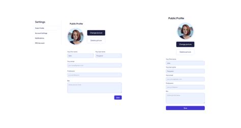 Profile Settings Using Tailwind Ui