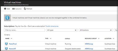 retrieve and mail azure resource manager virtual machine status using