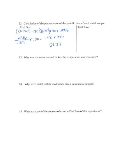 8 Calculation Of The Heat Energy Gained By The Chegg Com