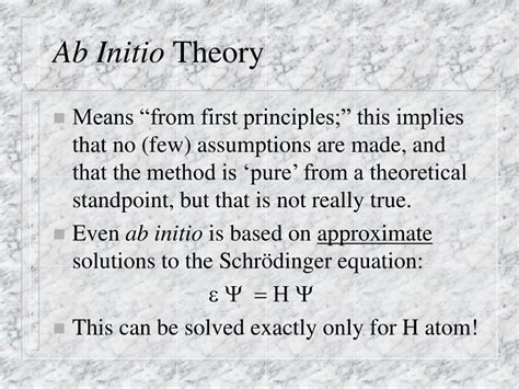 Ppt Ab Initio Molecular Orbital Theory Powerpoint Presentation Free Download Id 3201676