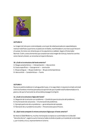 Lectutas Para Medir La Comprensión Lectora En Secundaria Docx