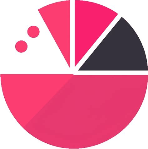 Pie Chart Icon Pink Circular Graph Image Representing Data Analysis