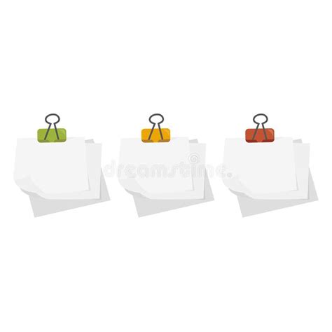 Note Paper With Multi Colored Pushpins And Clothespins Stock Vector Illustration Of Remind