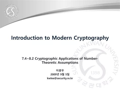 Ppt Introduction To Modern Cryptography Powerpoint Presentation Free Download Id 2580886