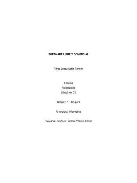 Software Libre Y Comercial Pdf Software Libre Software
