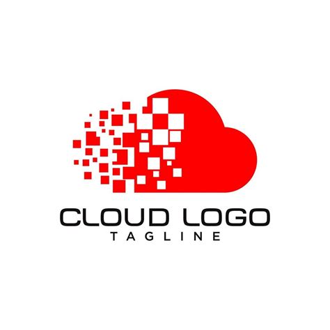 Cloud Data Logo Vector Template Vector Art At Vecteezy