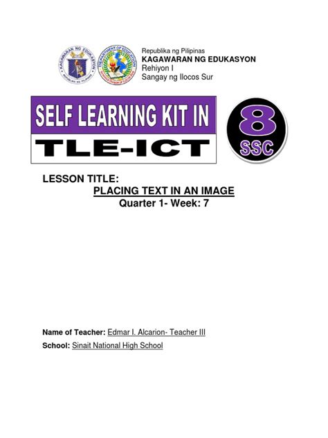 Ict 8 Ssc Slk Week7 Pdf Cursor User Interface Adobe Photoshop