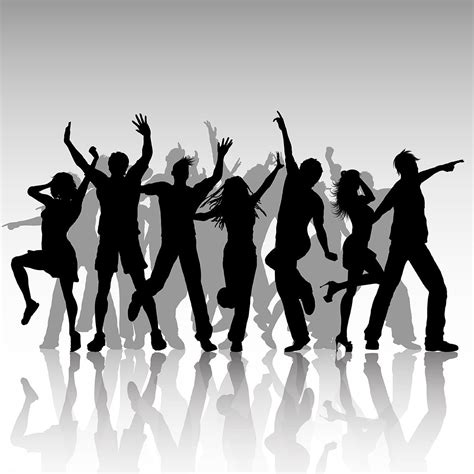 Party People Dancing Силуэт танцора Танцующие люди Силуэт
