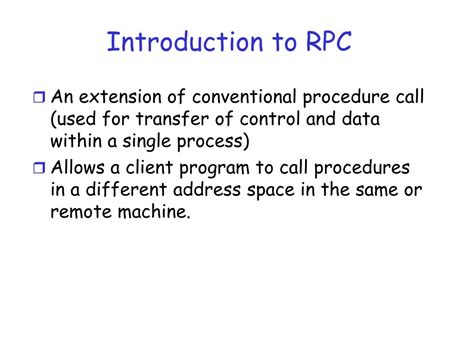 PPT Remote Procedure Call RPC PowerPoint Presentation Free Download ID 6022109