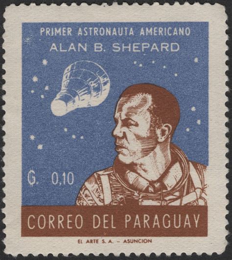 Scg2990 Paraguay Alan B Shepard Stamp Circa 1960s Stamp And